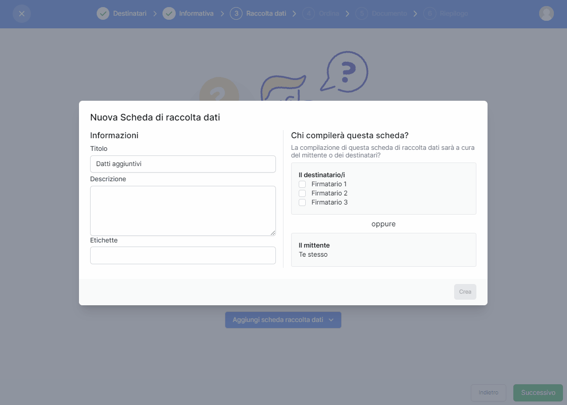 Come inserisco il destinatario della scheda di raccolta dati del nuovo ... Come inserisco il destinatario della scheda di raccolta dati del nuovo ...